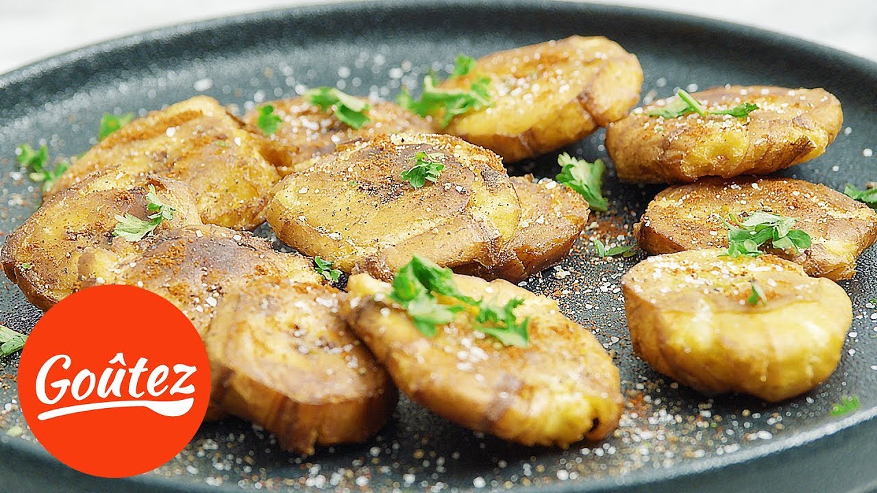 How To Make Tostones (Smashed Fried Plantains) - YouTube