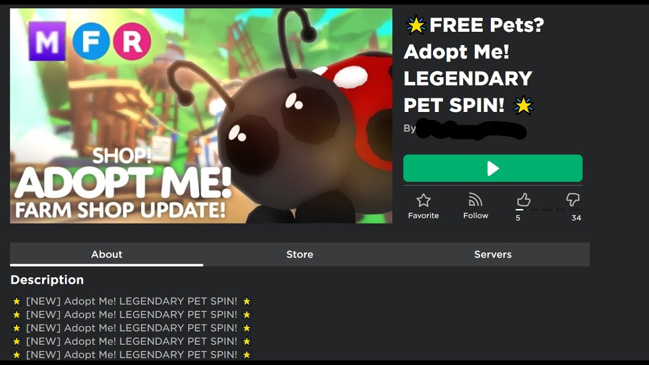 Playing scam games that 'give free pets' in adopt me ( wasting 5 ...