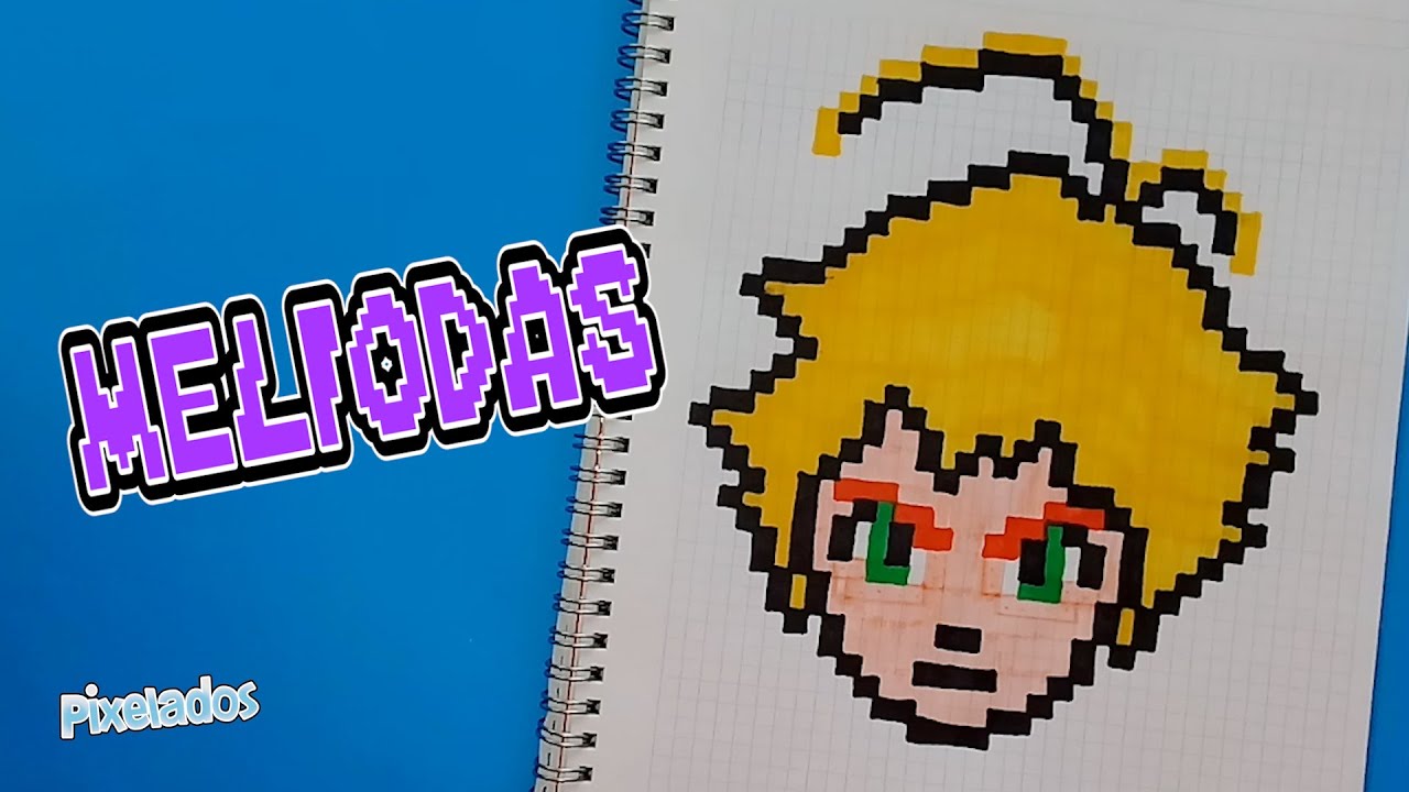 COMO DIBUJAR MELIODAS PIXEL ART - PIXELADOS - YouTube