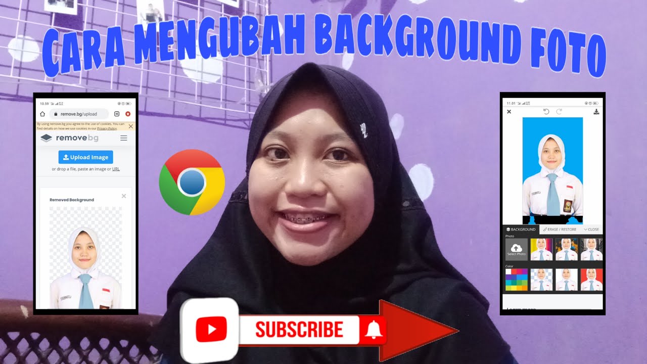 CARA MENGUBAH BACKGROUND FOTO ||TANPA MENGGUNAKAN APLIKASI TAMBAHAN ...