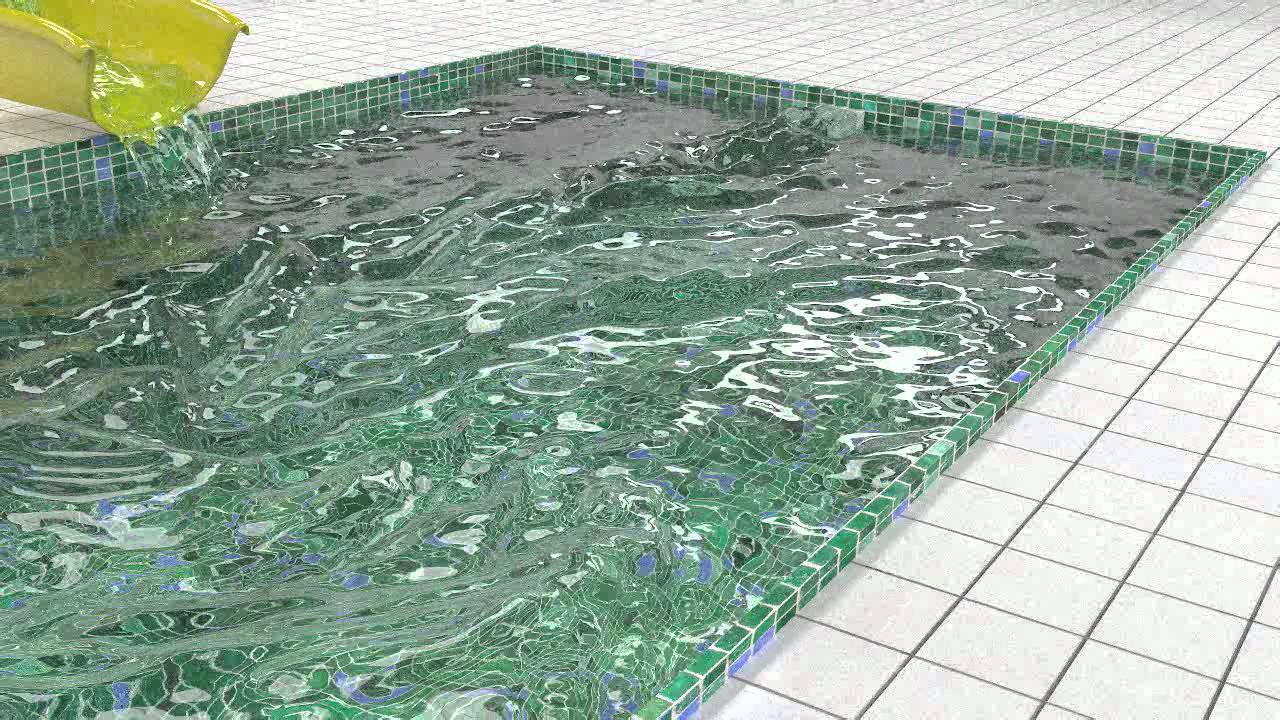 Blender realistic fluid water simulation rendered with slg2 - YouTube