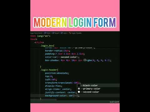 Modern Login Form #Loginform - YouTube
