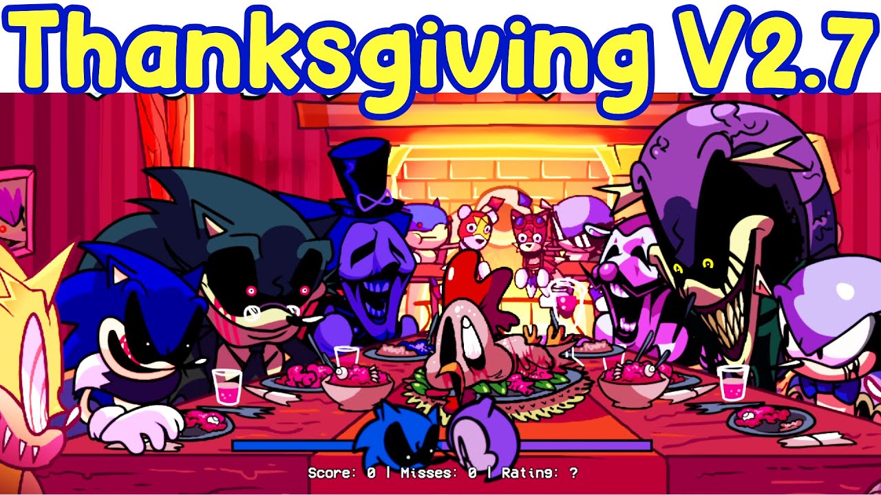 Friday Night Funkin': D-Side & EXE Thanksgiving Dinner + Cutscene [D ...