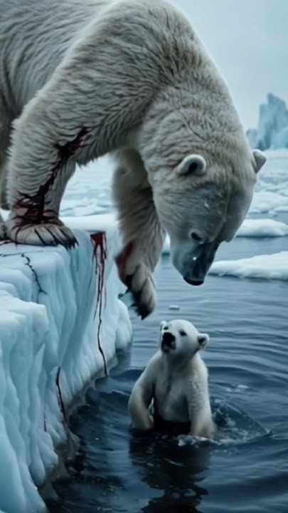 "Polar Bear Cub in Danger! Watch How the Rescue Team Saved It! 🐻‍ ️ ️ ...