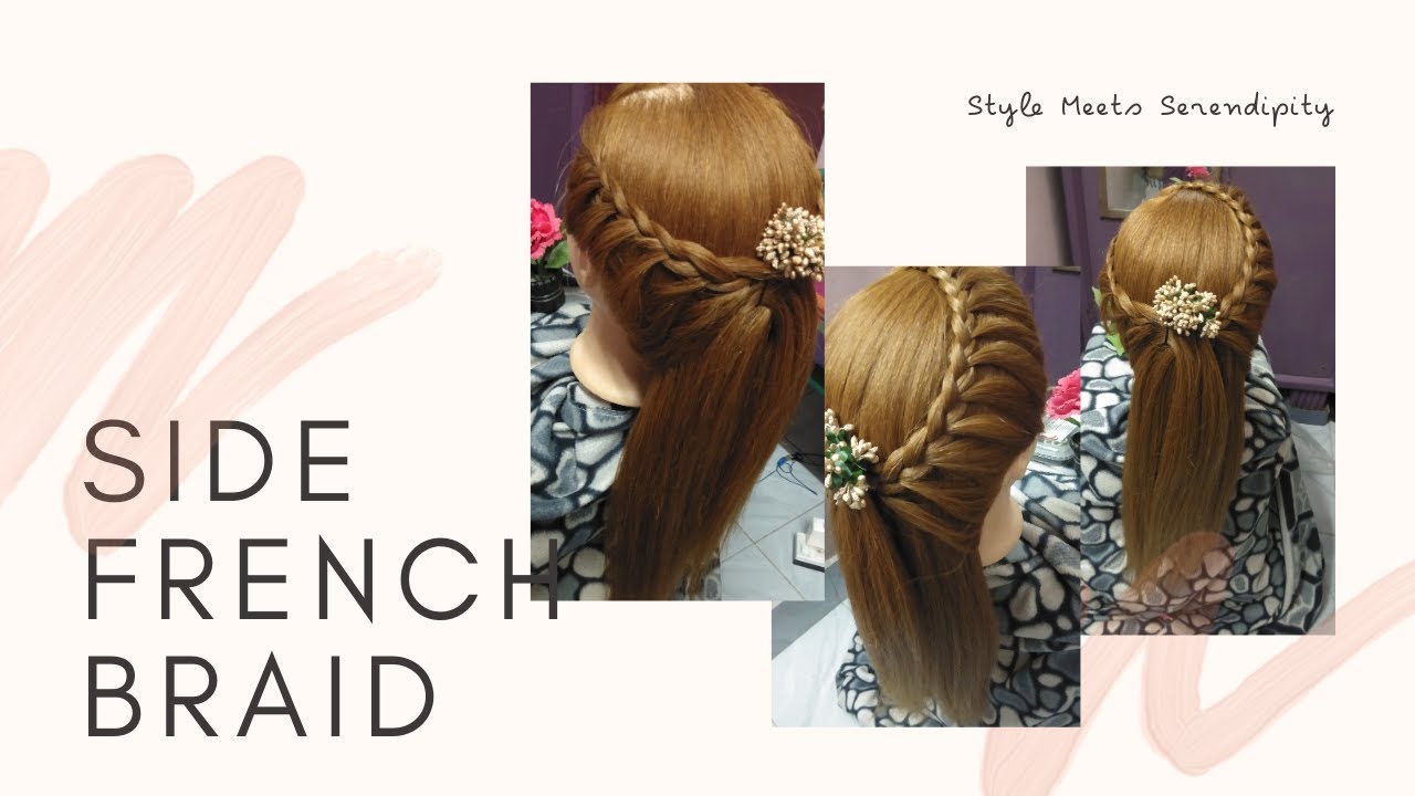 Side french braid hairstyle/simple hairstyle/easy hairstyle - YouTube