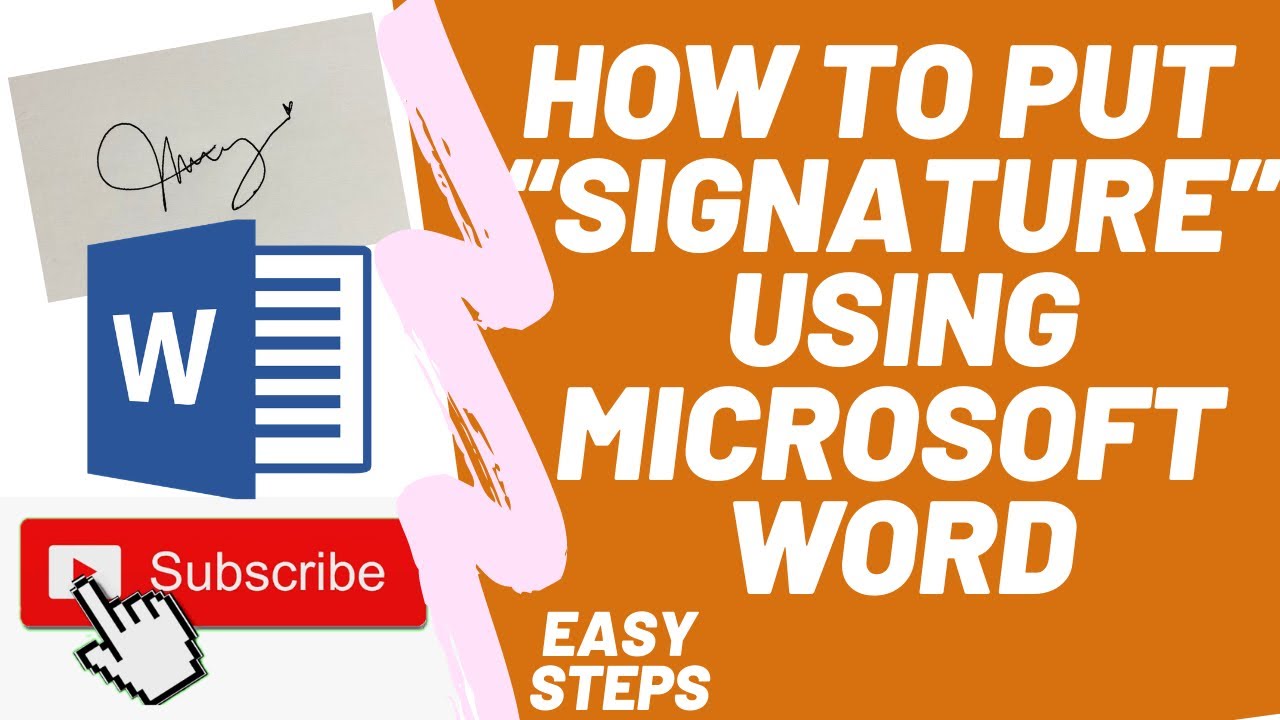 HOW TO PUT SIGNATURE USING MICROSOFT WORD TUTORIAL YouTube how-to-put-signature-using-microsoft-word-tutorial-youtube