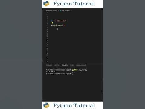Capitalizing Every Word In Python | Python Tutorial - YouTube