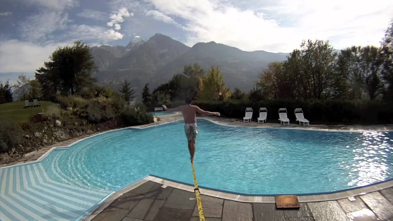 Gopro - Slackline over Water - YouTube