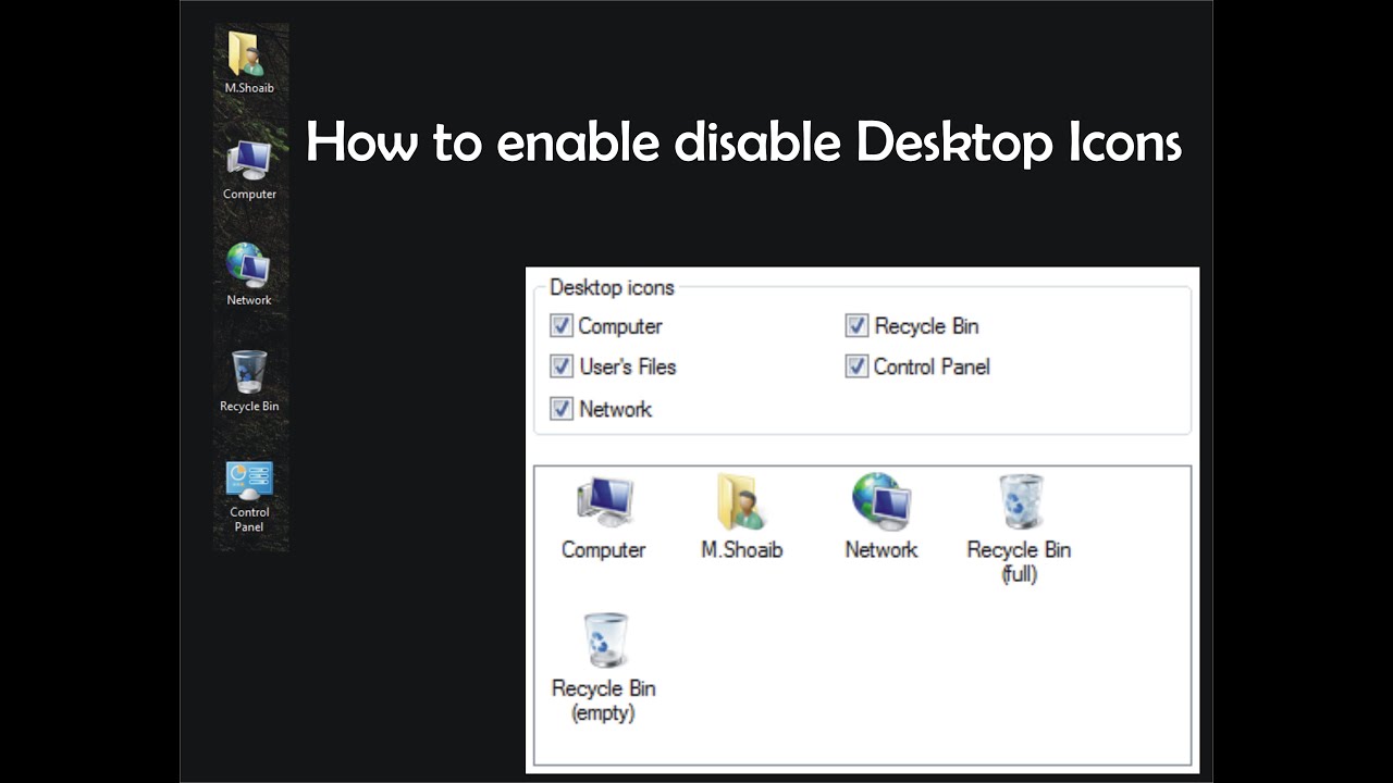 #How to show desktop icons || How to enable disable desktop icons|| # ...