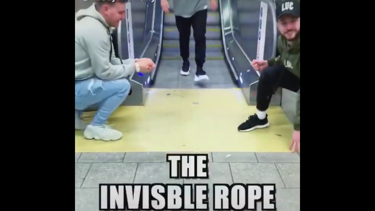 INVISIBLE ROPE PRANK - TikTok Video - YouTube