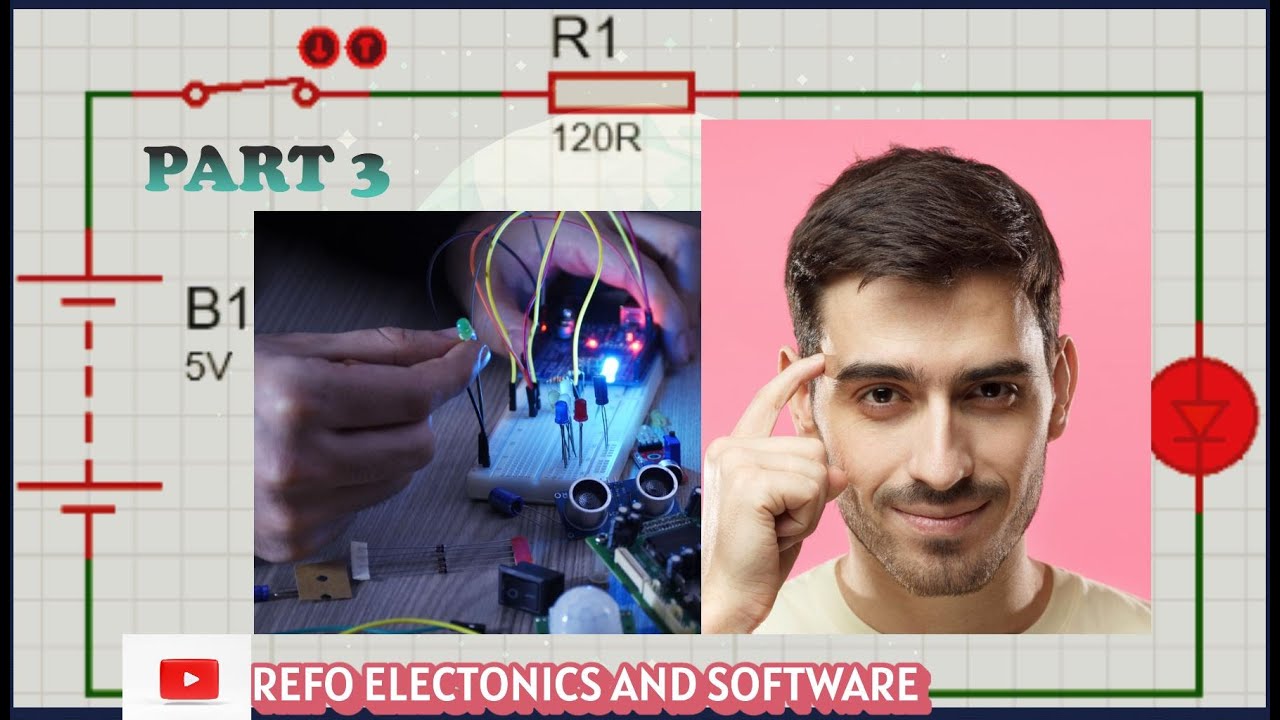 Part 3: Simple LED circuit in Proteus - YouTube