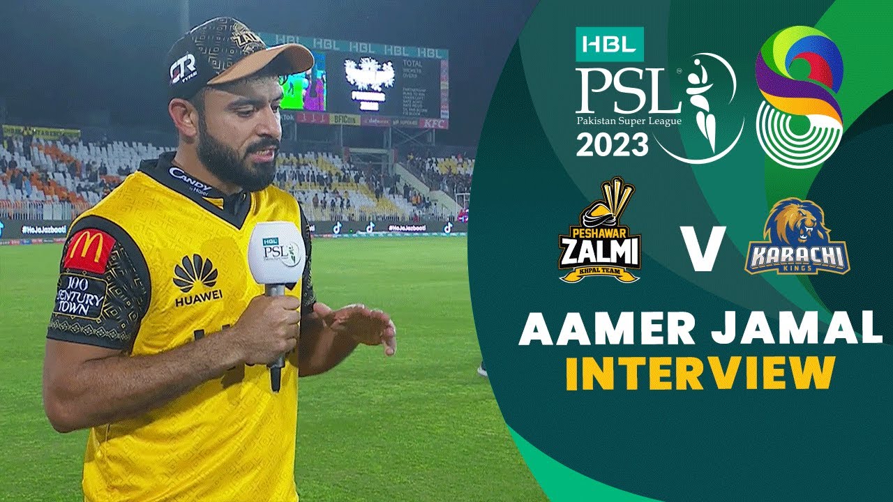 Aamer Jamal Interview | Peshawar Zalmi vs Karachi Kings | Match 17 ...