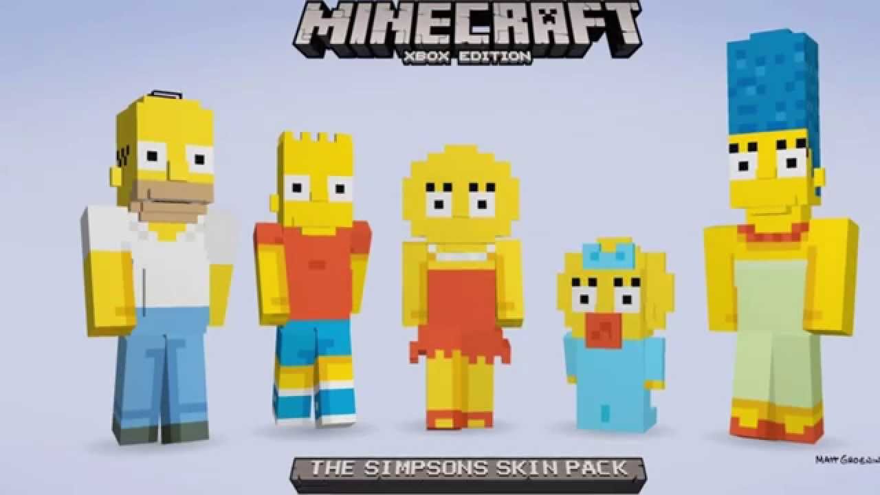MINECRAFT XBOX - THE SIMPSONS SKIN PACK! - NEW! - YouTube