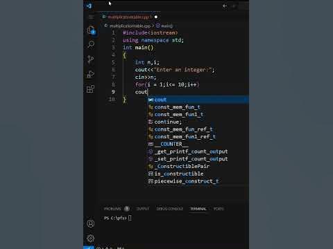 multiplication table with cpp programming language #coding #programming ...