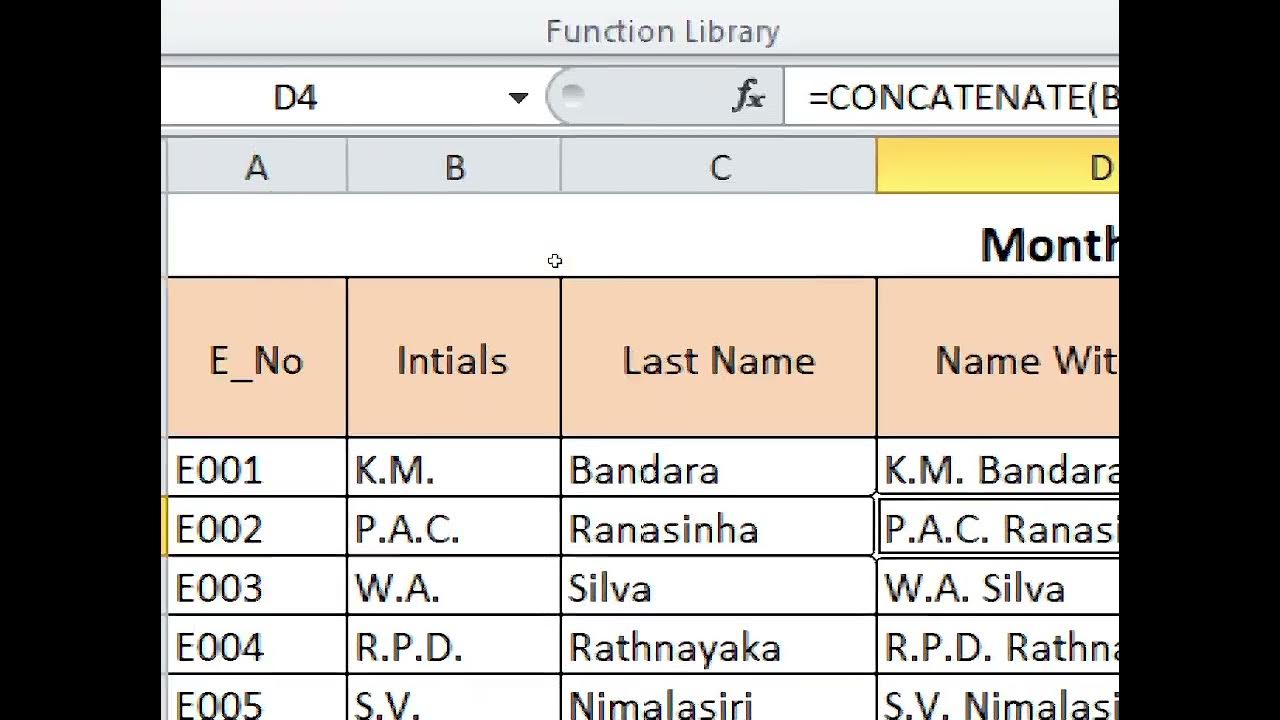 M 03 Spreadsheet Microsoft Excel Lesson 04 Practical Sheet Monthly Salary Sheet - YouTube