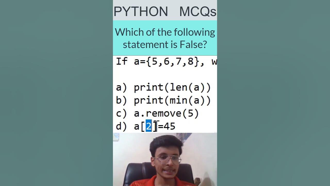 Rapid Python MCQ Solution Explained | Learn Python Fast #infytqmcq #infytq #python #infytqpython ...