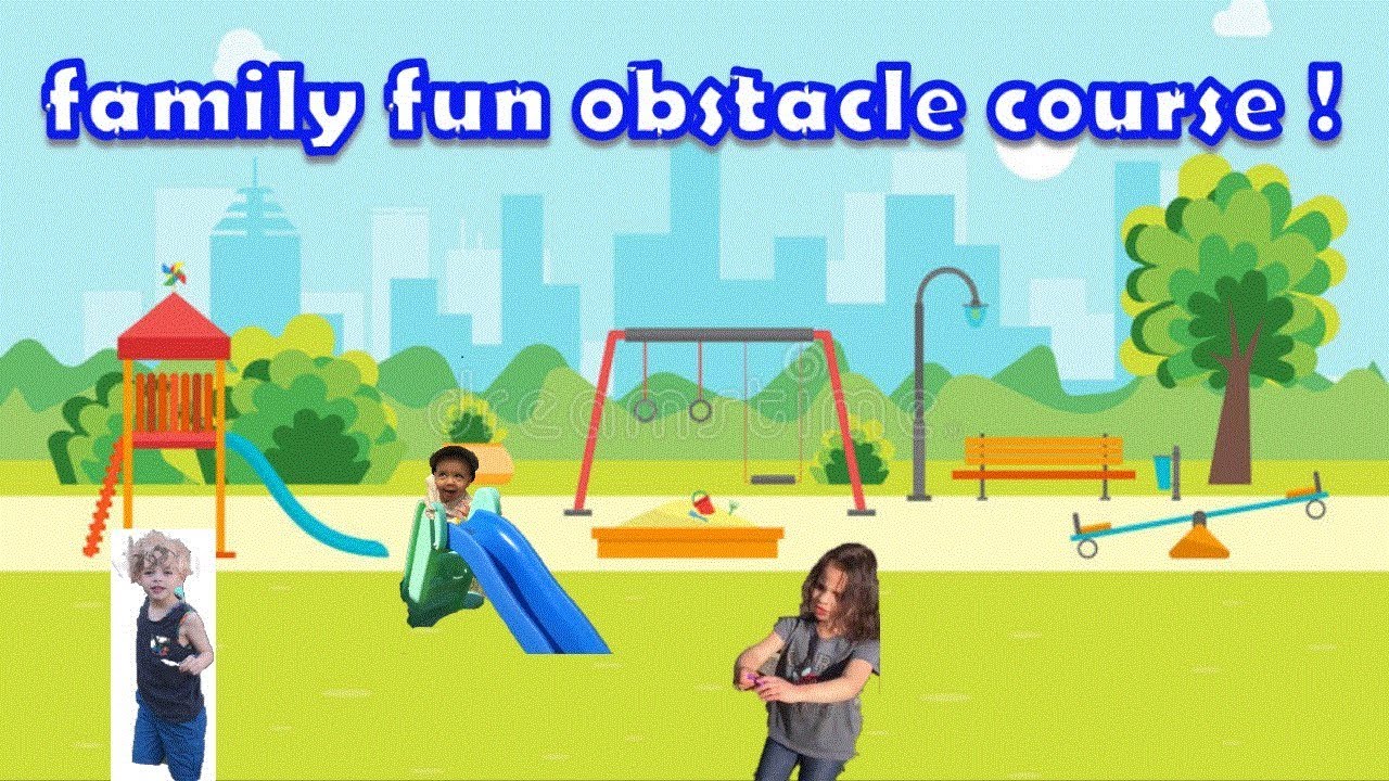Family fun obstacle course! backyard fun - YouTube