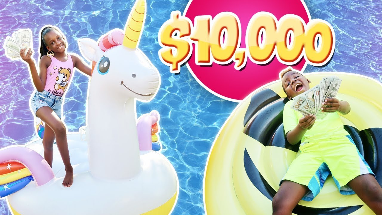 Last to Fall in the Pool Wins $1,000 - YouTube