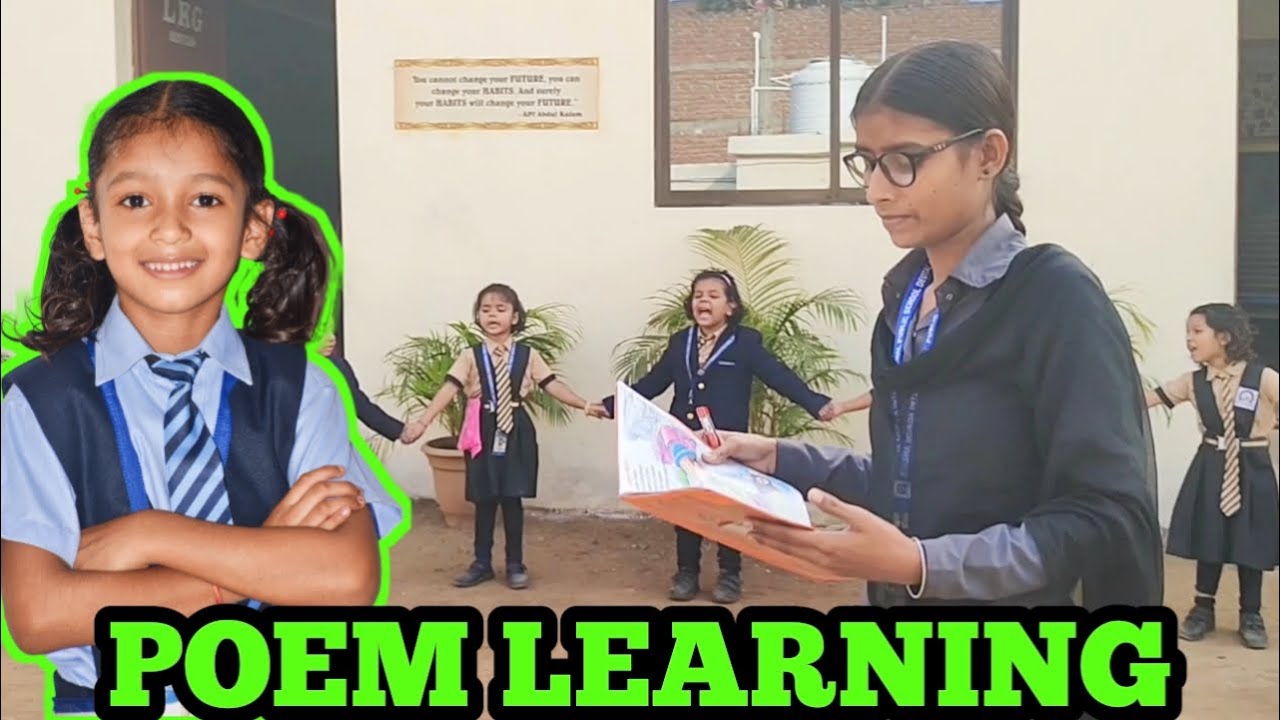 Poem Learning😎 | school poem🤪 | school kid fun 👶| kids poem | #rewa # ...