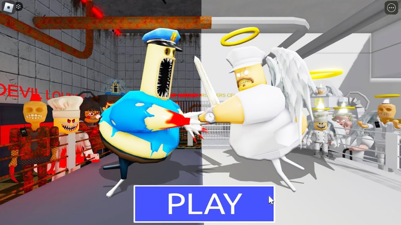 Barry EXE Vs Angel Barry's Prison Run / Roblox full gameplay - YouTube