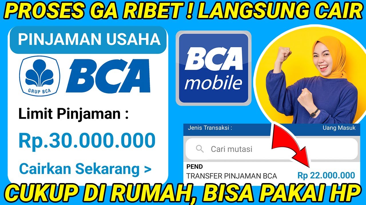 Cara Pinjam Uang Bank Untuk Usaha Modal HP | Cara Pinjam Uang Tunai Lewat BCA Mobile - YouTube