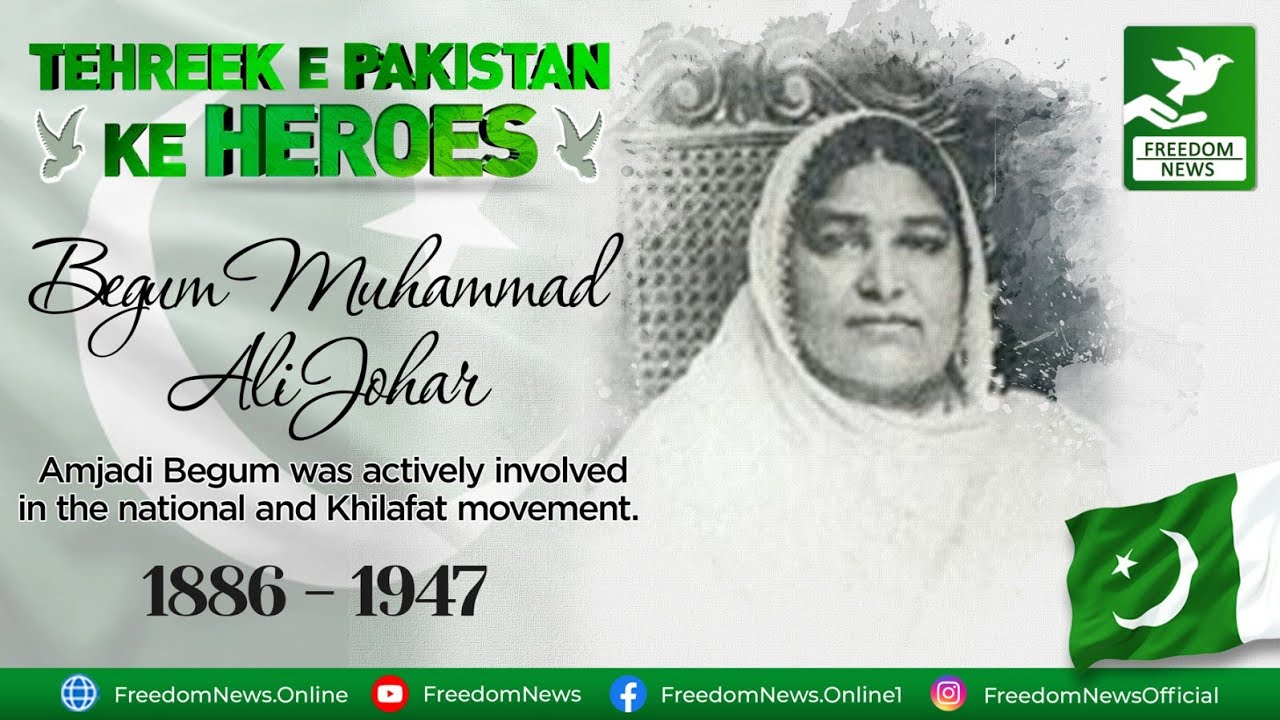 Heroes Of Pakistan - Begum Molana Muhammad Ali Johar - Freedom News ...