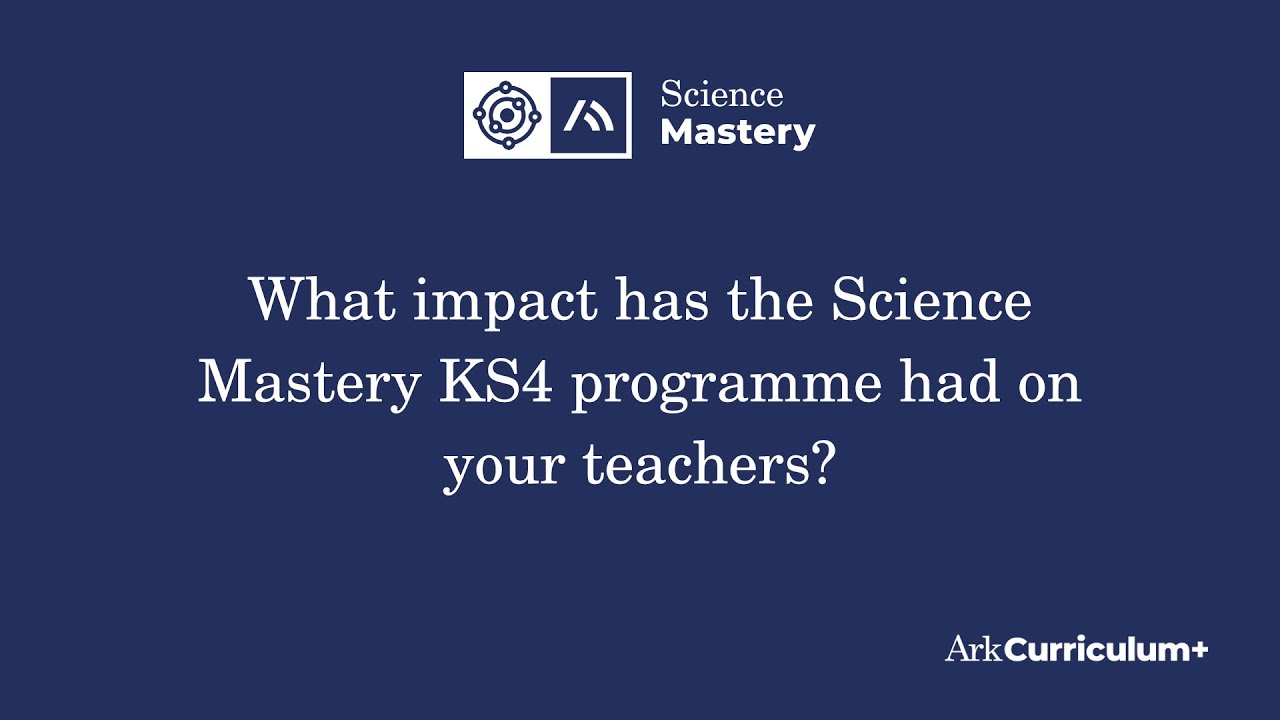 Science Mastery has had a big impact on teachers at Ark Victoria ...
