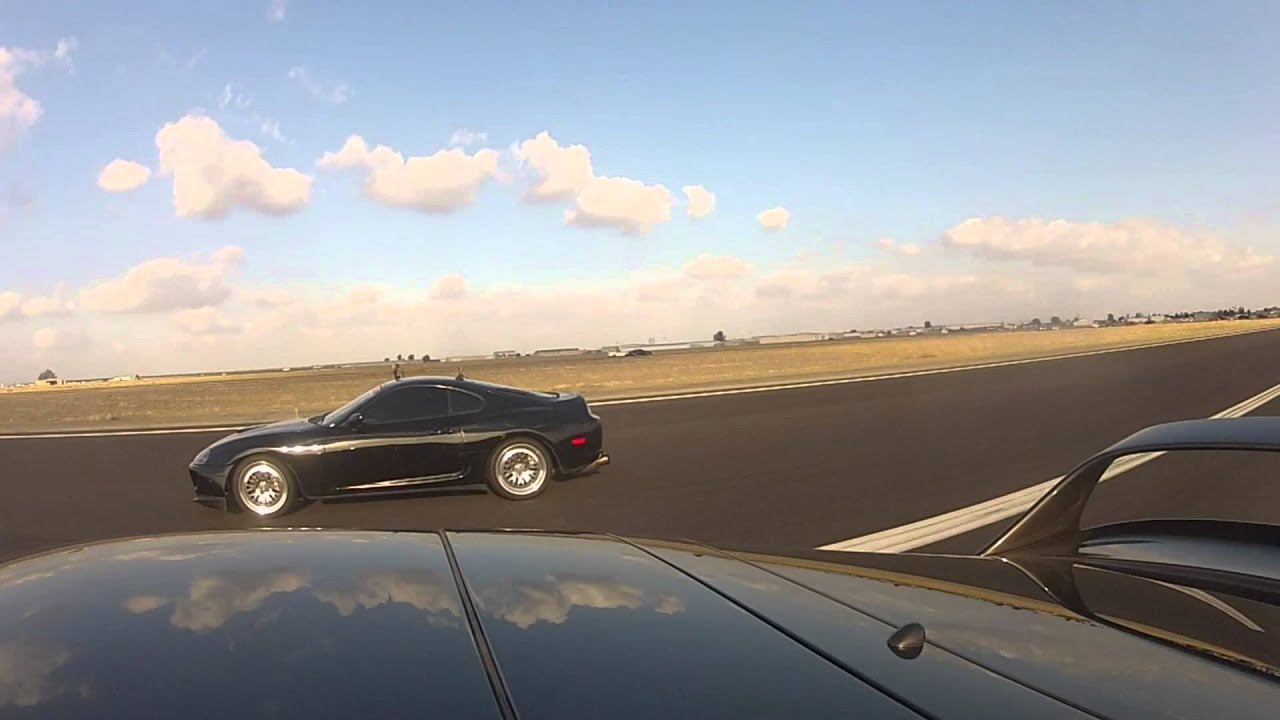 No Fly Zone 5 S366 Supra vs 6766 Supra 1/2 mile roll racing - YouTube
