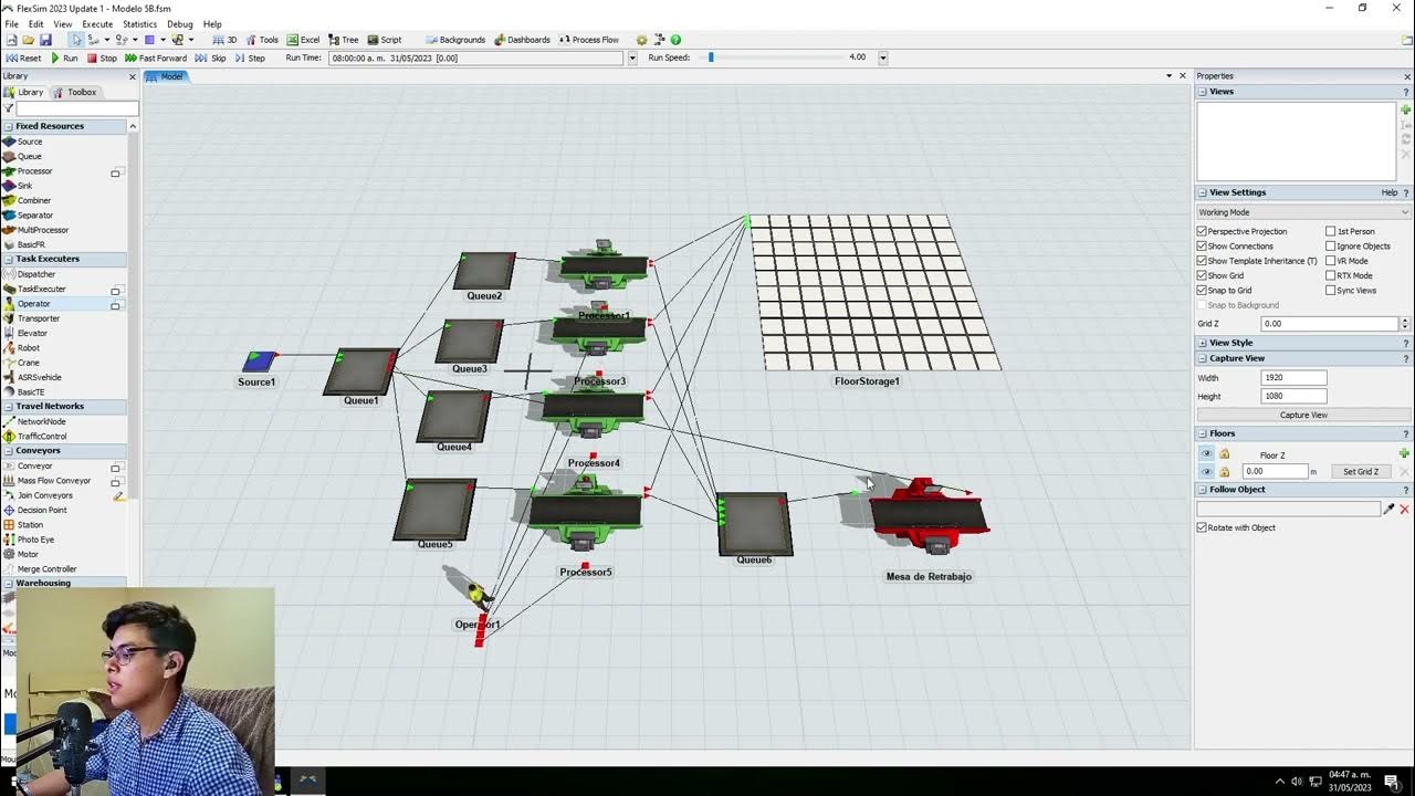 Modelo 5B Curso Básico Simulación FlexSim - YouTube
