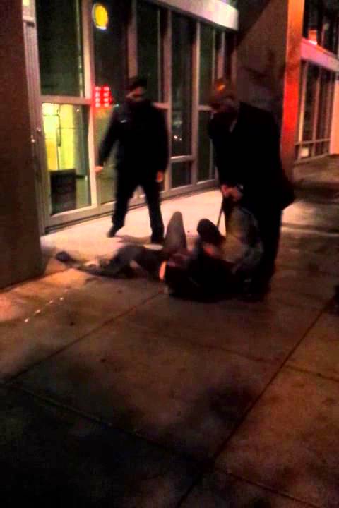 SF homeless man Kicked out on a rainy day - YouTube