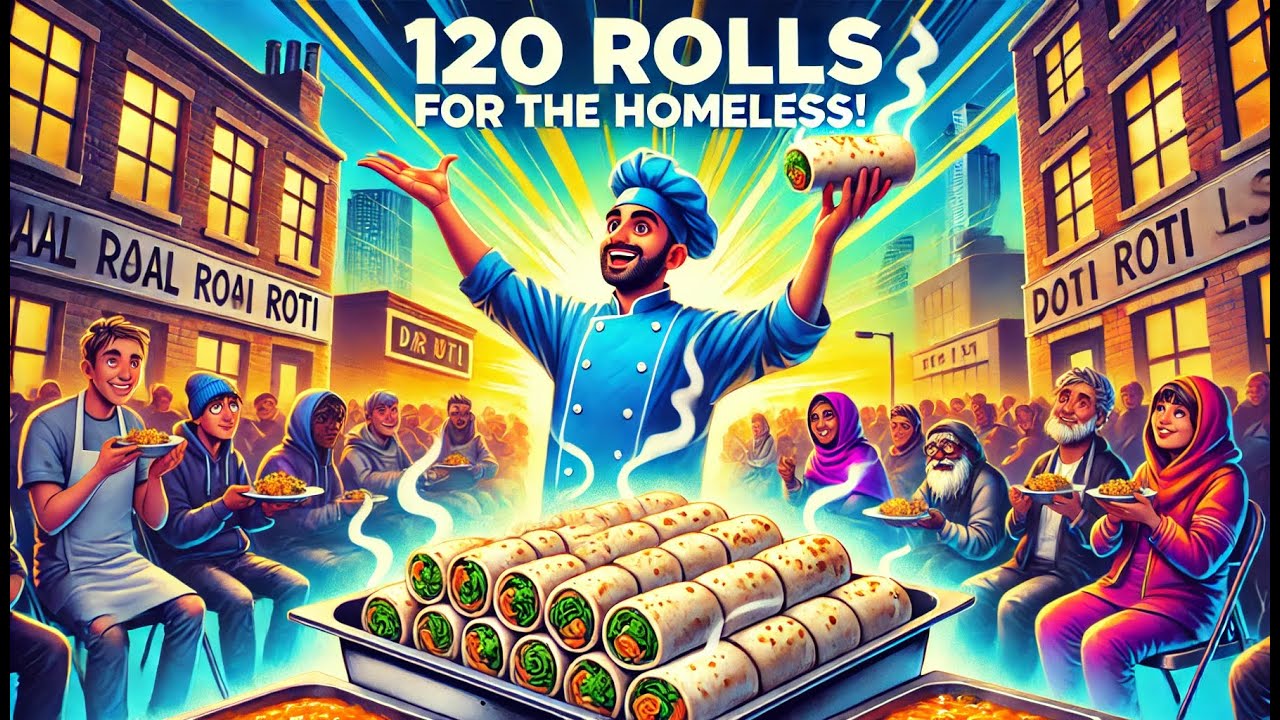 Cooking 120 daal roti rolls for the homeless (Day 66 Ride-along) - YouTube