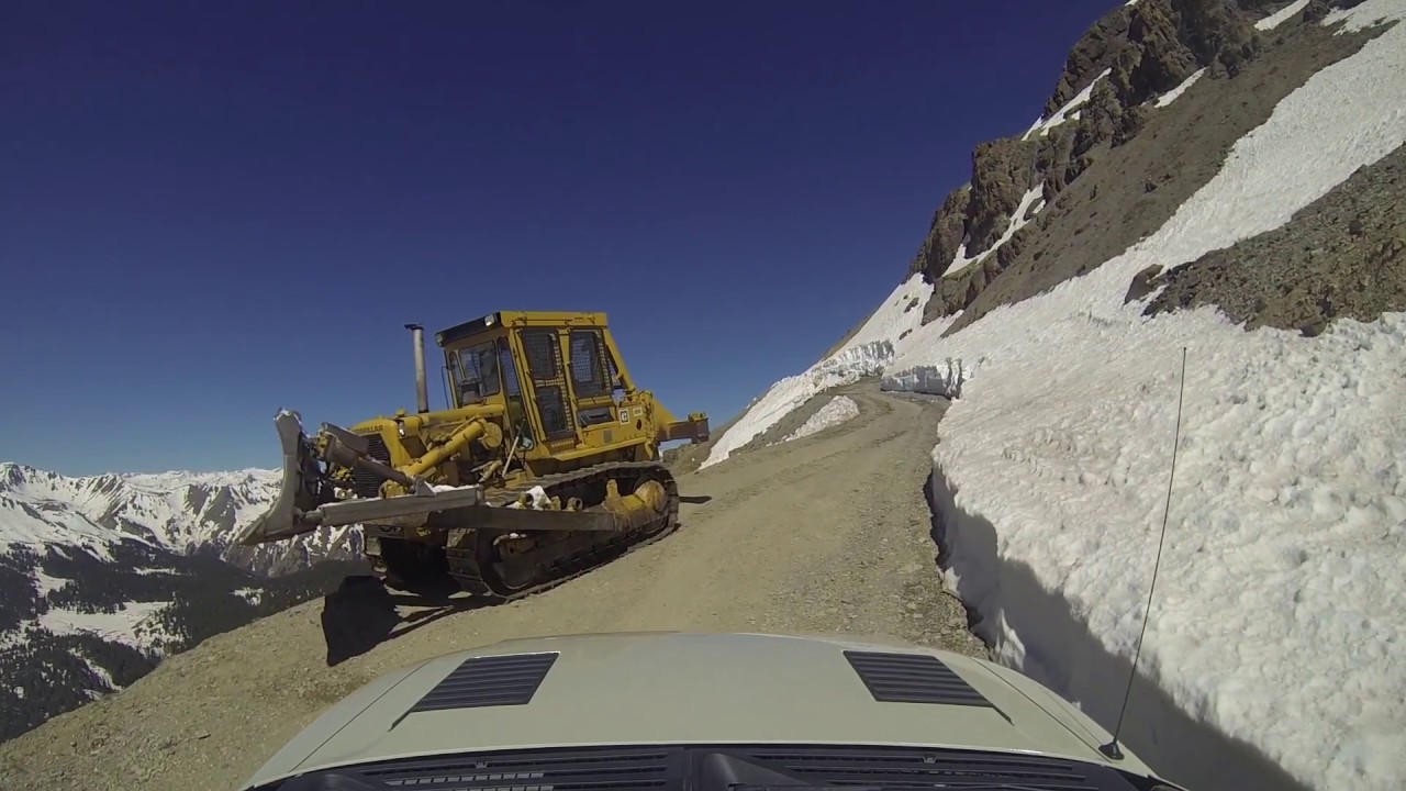 Alpine Loop to Engineer Pass Summit, Had to pass a Dozer on the trail ...