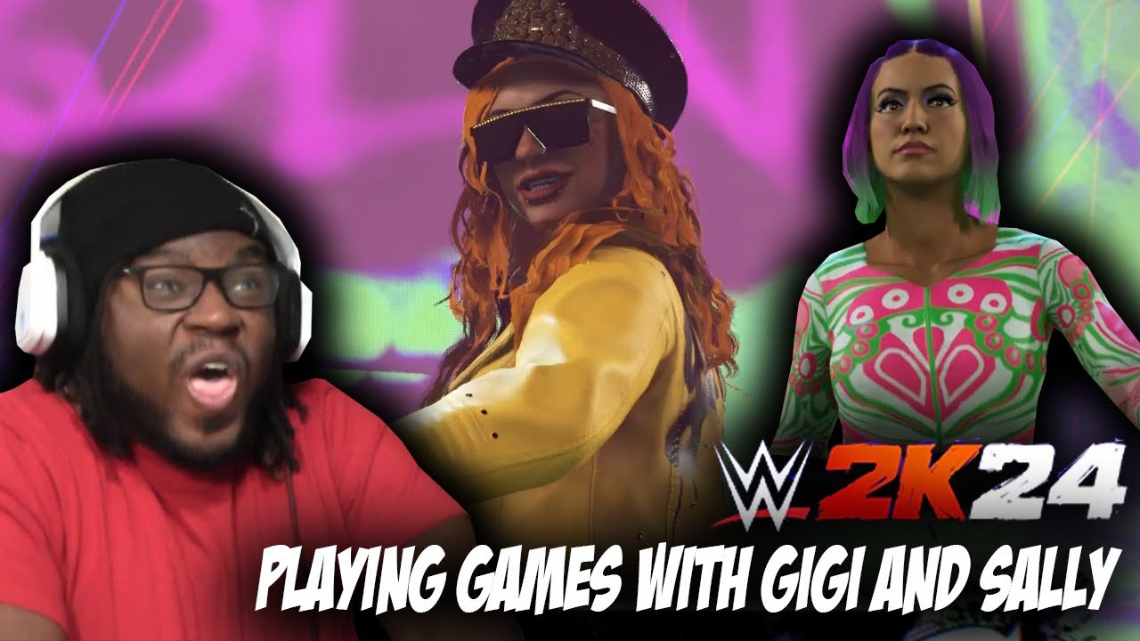 PLAYING WWE 2K24 WITH GIGI AND SALLY!! | WWE 2K24 MYRISE UNLEASHED EP ...