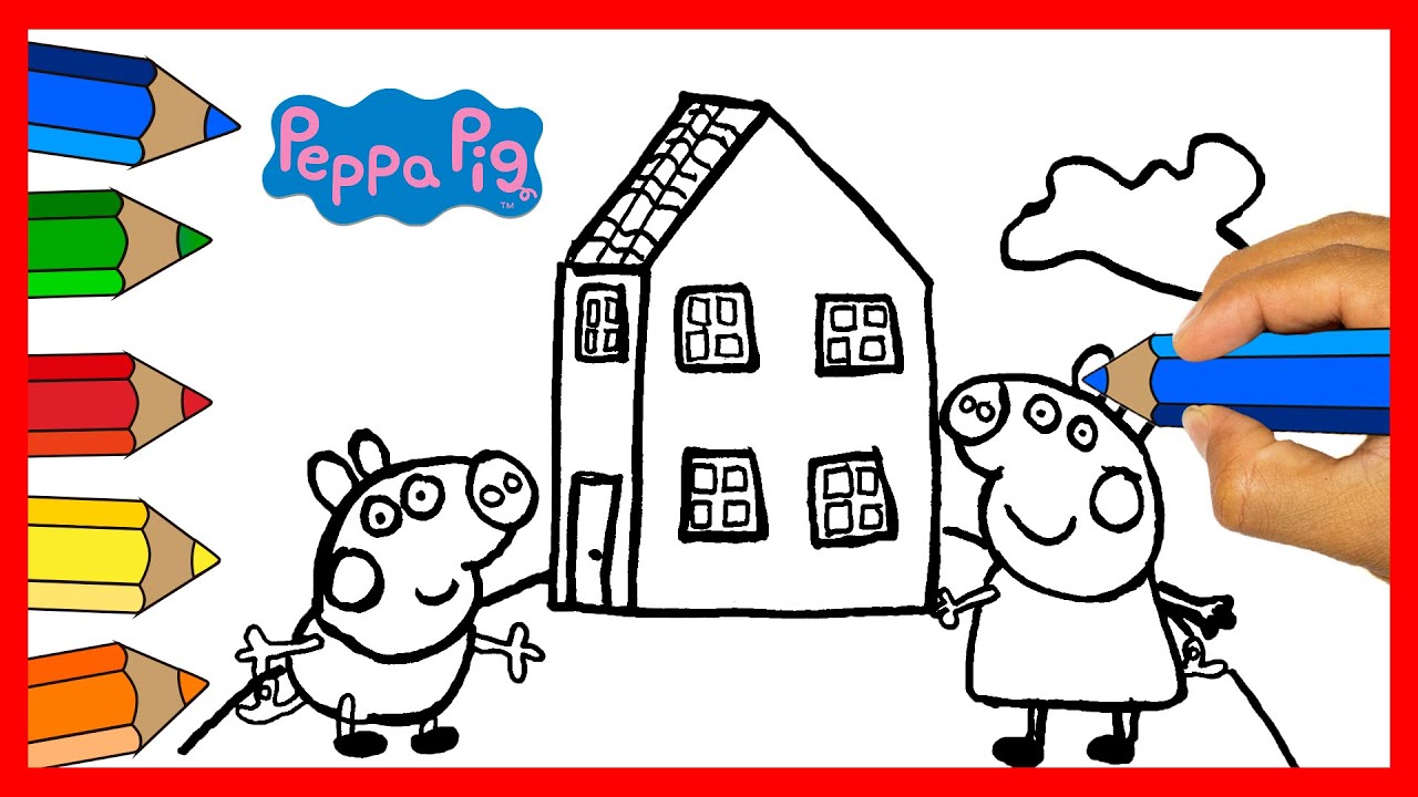 Cómo Dibujar A Pepa Pig Y George En La Casa 🐷 - Dibujos Simple - YouTube