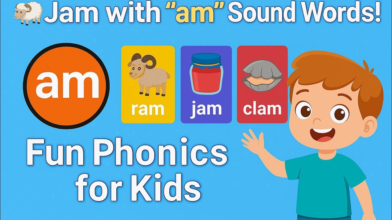 🐏 Jam with “am” Sound Words! | Fun Phonics for Kids | Ram, Ham, Clam ...