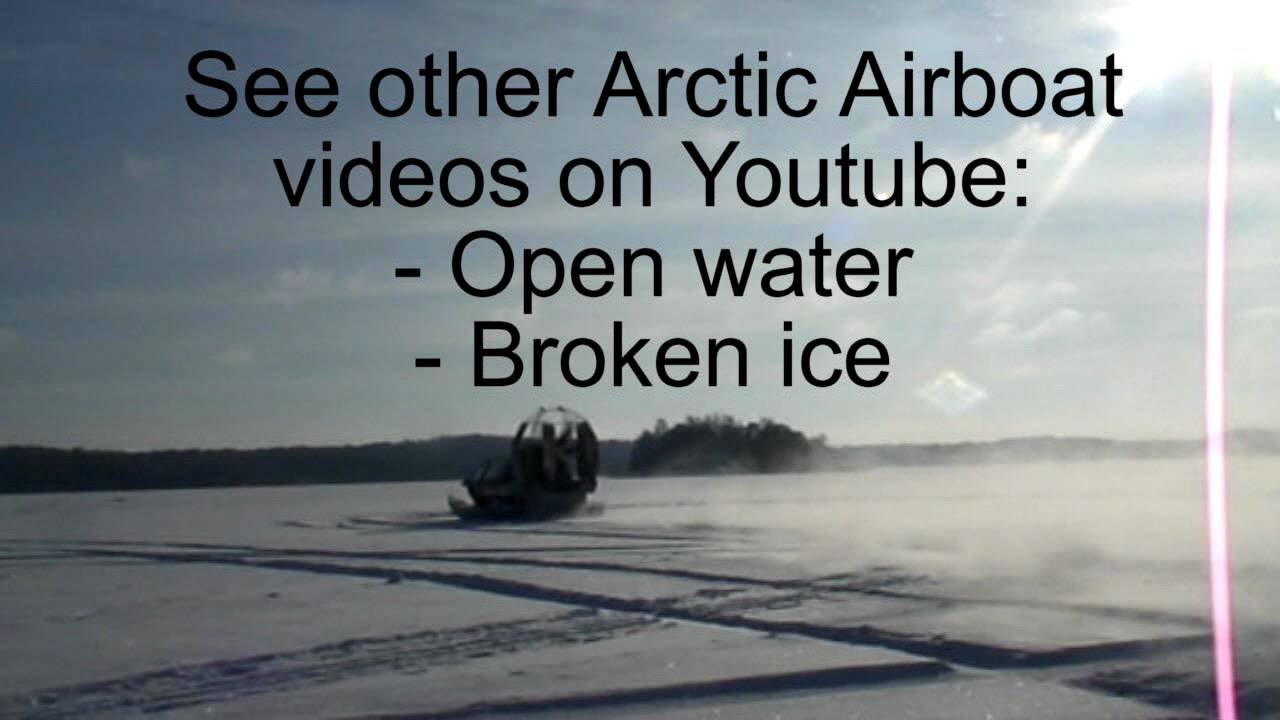 Arctic Airboat in deep snow - YouTube