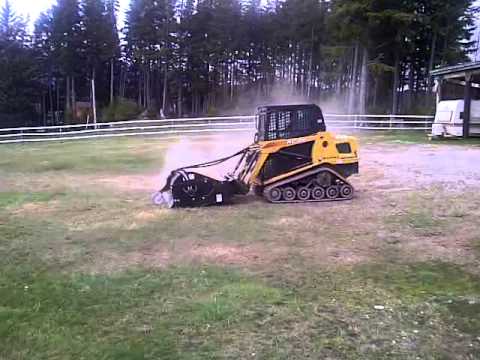 ASV RC30 with pickup broom - YouTube