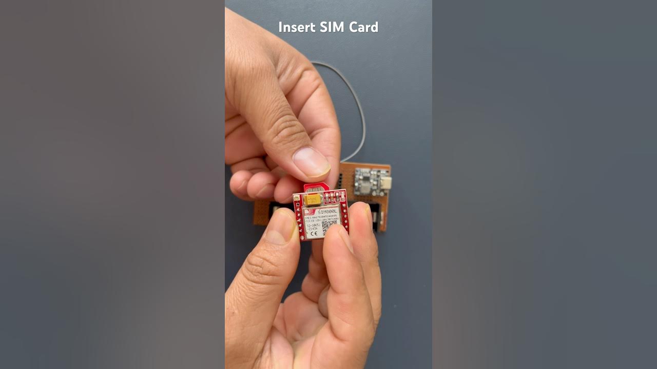 Insert sim card in sim80l gsm module #diy #gsmprojects #sim800l #gsm ...