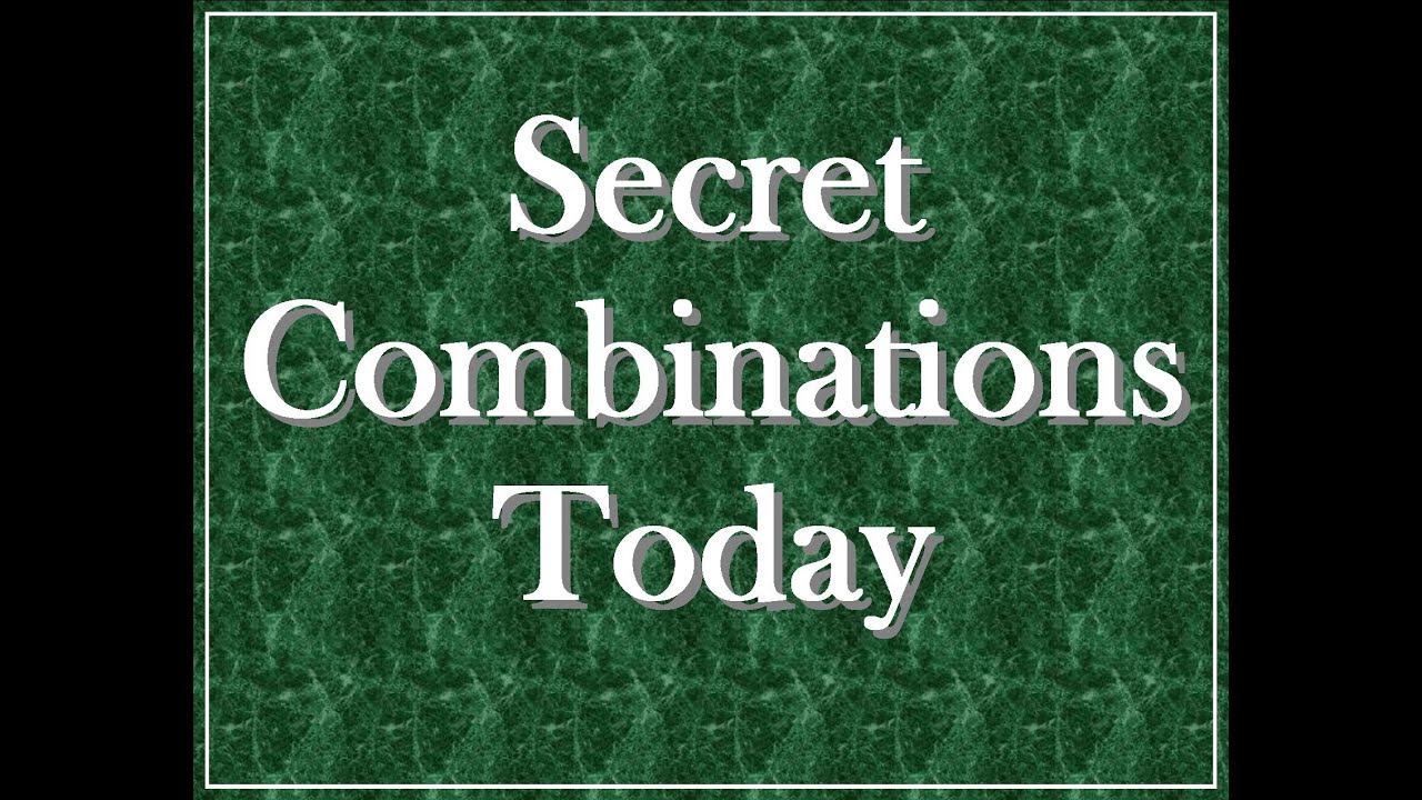 Secret Combinations Today. - YouTube