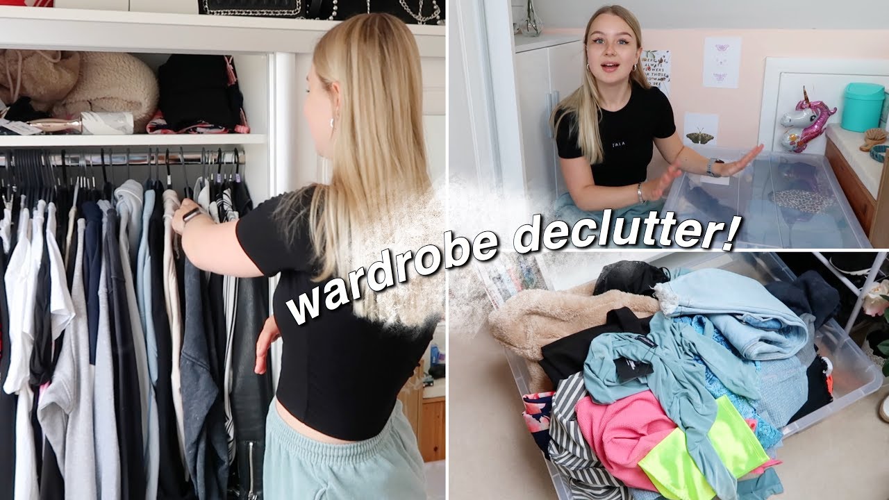 HUGE wardrobe clear out & declutter! - YouTube