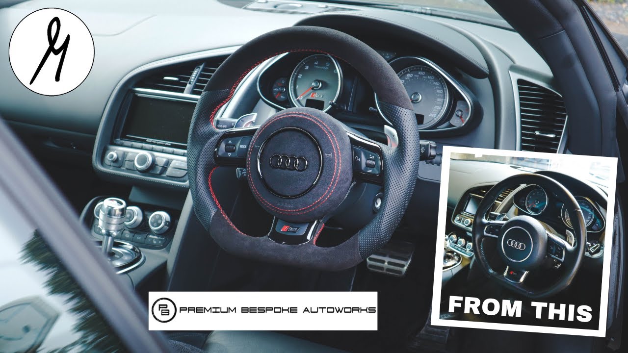 Audi R8 - Steering Wheel Upgrade with Custom Black Alcantara Airbag ...