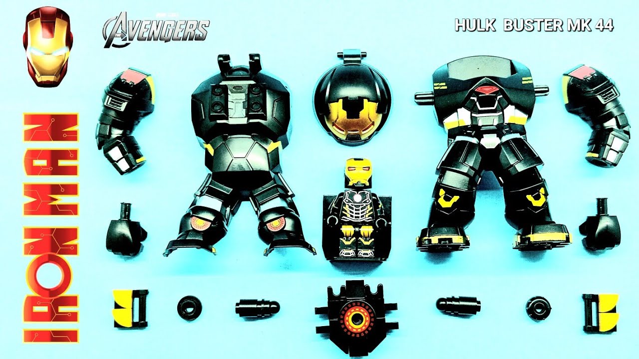 Lego Ironman hulk buster mk 44 black gold - YouTube