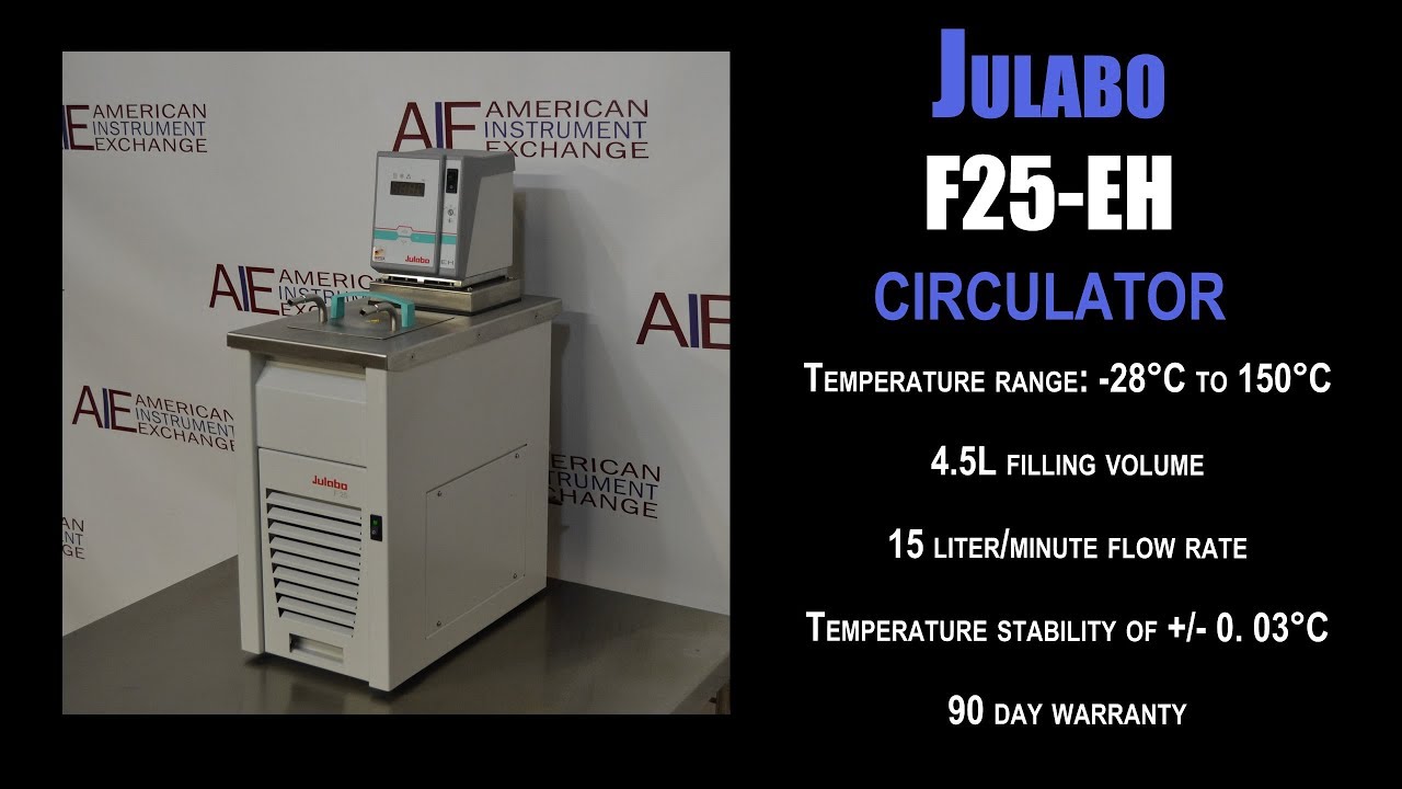 Julabo F25-EH refrigerated/heating circulator (1467FF CIRC) - YouTube