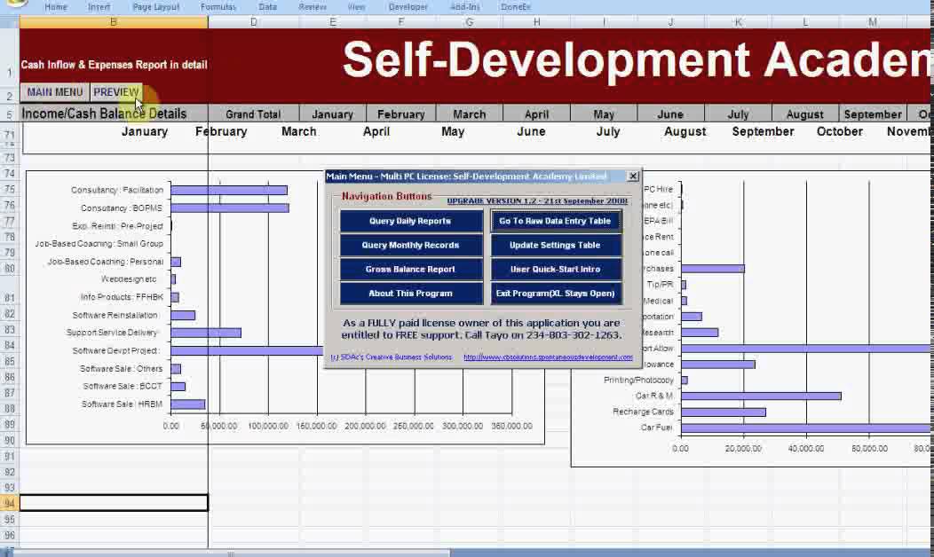 Excel-VB Cash Inflow & Outflow Tracker (BCCT) app - Video 3 of 3 - YouTube