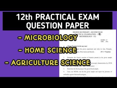 12th PRACTICAL EXAM QUESTION PAPER - MICRO BIOLOGY, HOME SCIENCE ...