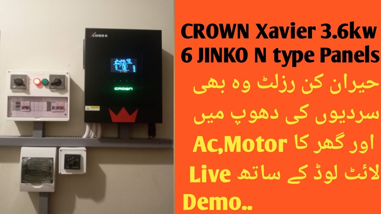 DEMO Video Of 3.6 CROWN Inverter | With 6 JINKO N Type Panels | Border ...