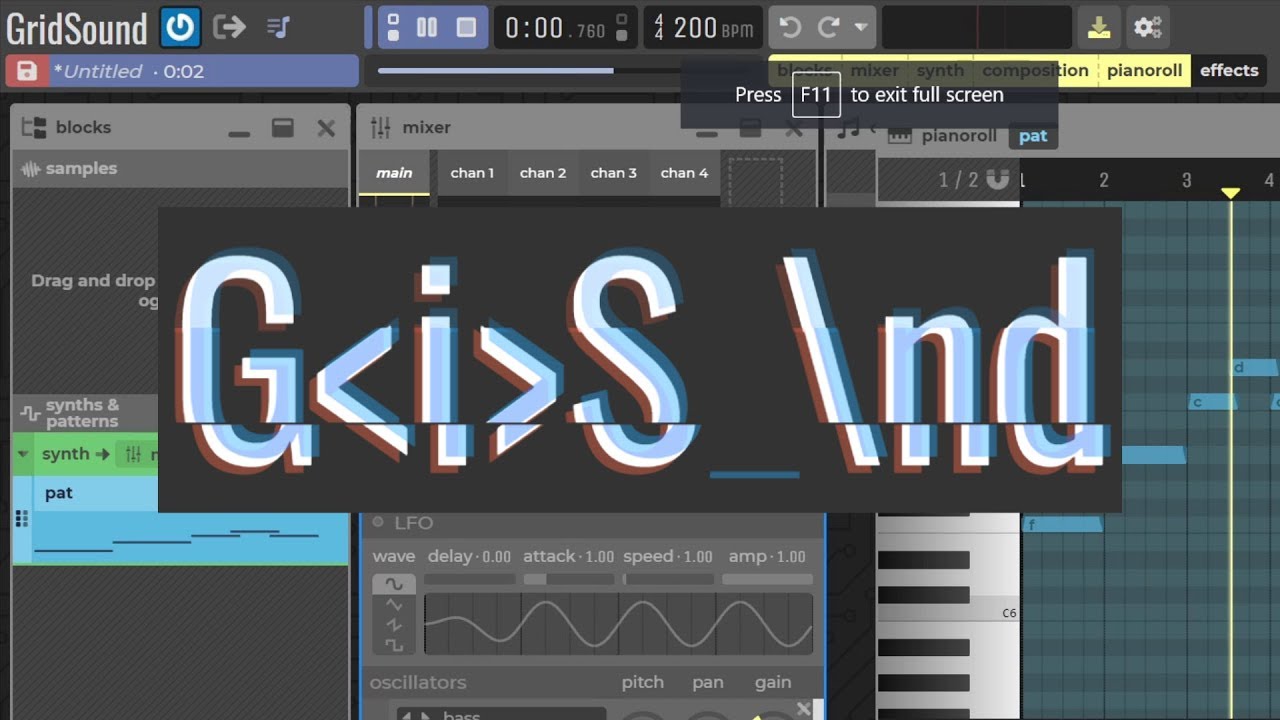 GridSound Example Music Projects - YouTube