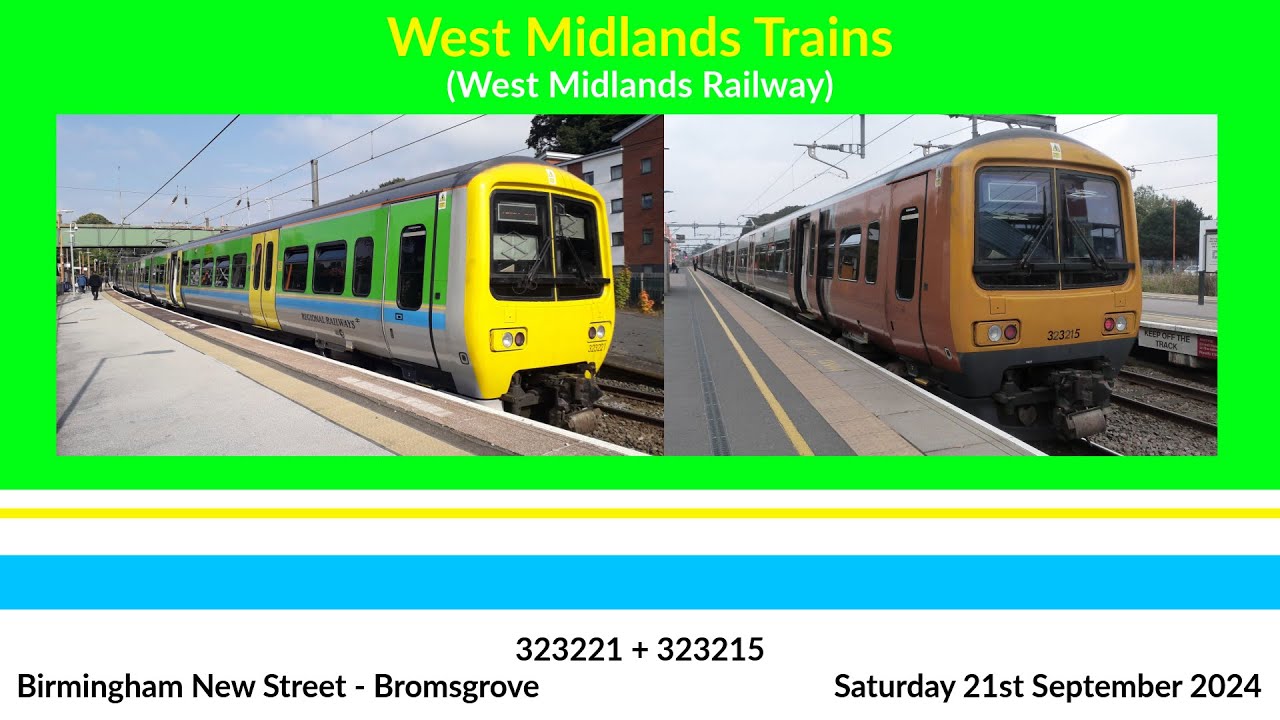 West Midlands Trains (WMR) Class 323 | 323221 + 323215 | Birmingham New ...