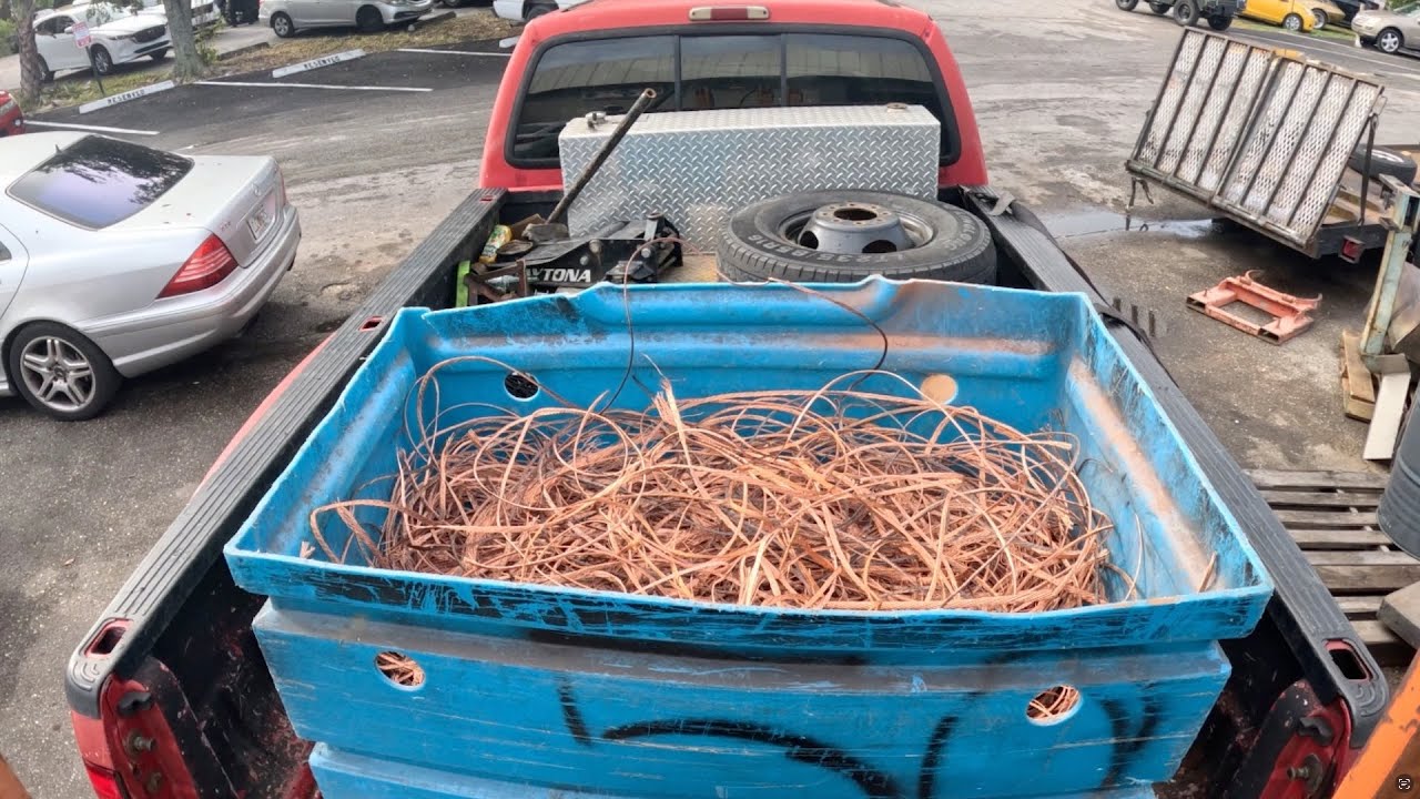 Stripping Massive Spools Of Copper Wire Pt. 2 - YouTube