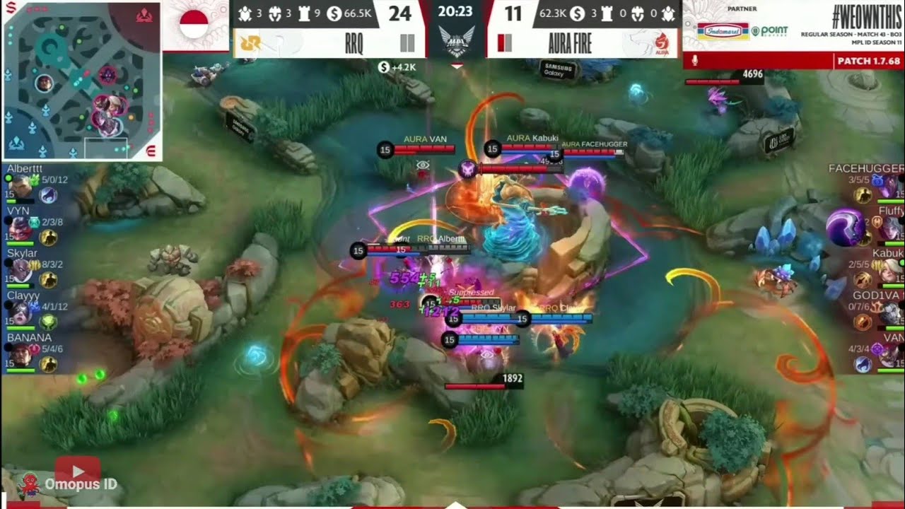 MLBB RRQ vs Aura Fire di MPL Season 11 tahun 2023 - YouTube